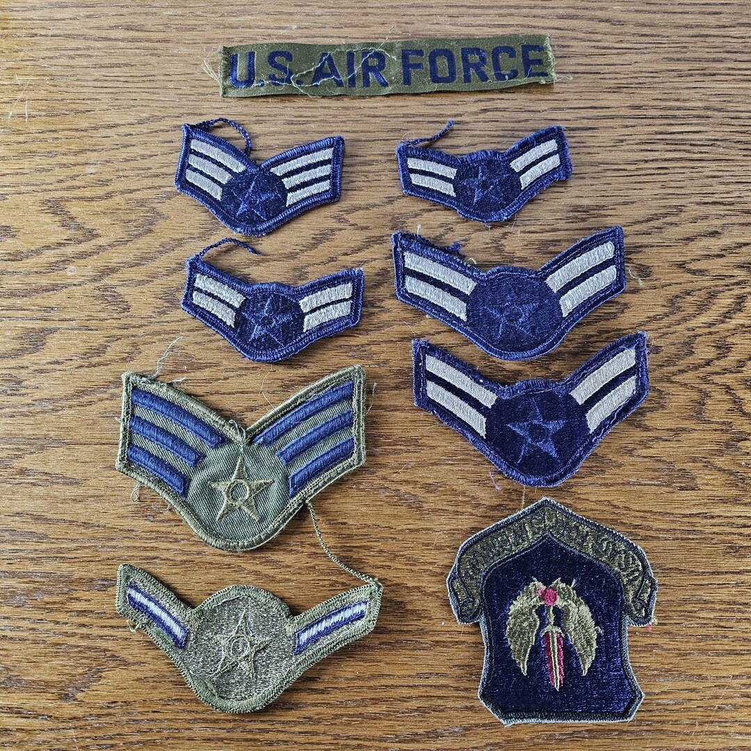 US Air Force Airman Enlisted Rank Patches Also USAF in Europe Patch - Etsy