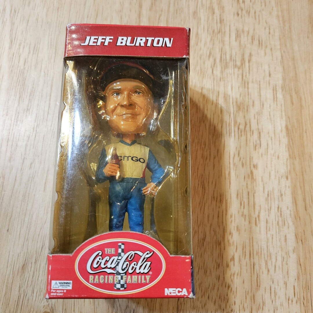 VINTAGE! Jeff Burton Nascar Coca Cola Racing Citgo in Box Bobblehead ...