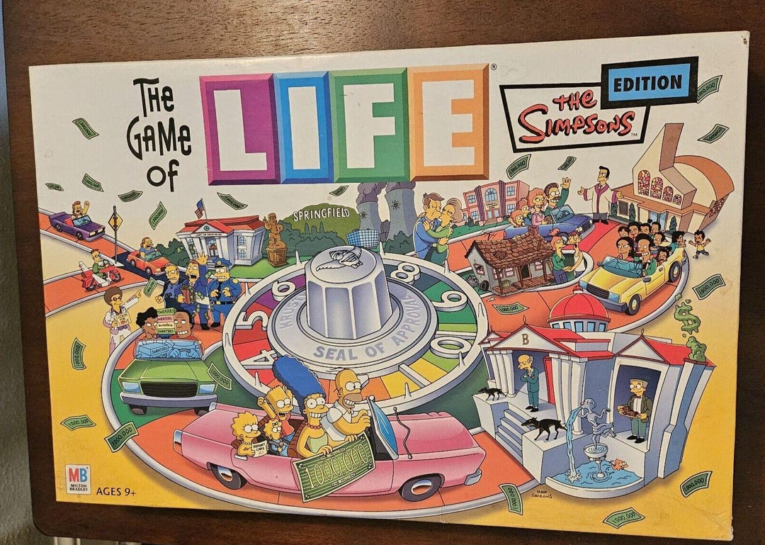 The Game of Life THE SIMPSONS EDITION Vintage 2004 Milton Bradley 100% ...