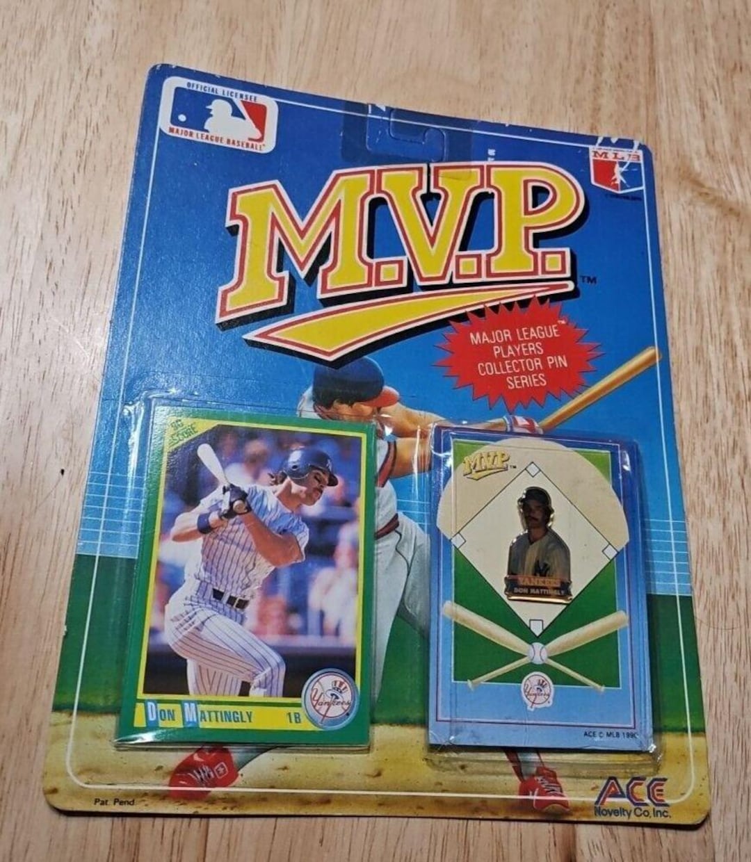 VINTAGE Donny Baseball (mattingly) New York Yankees MLB Card & Pin ...