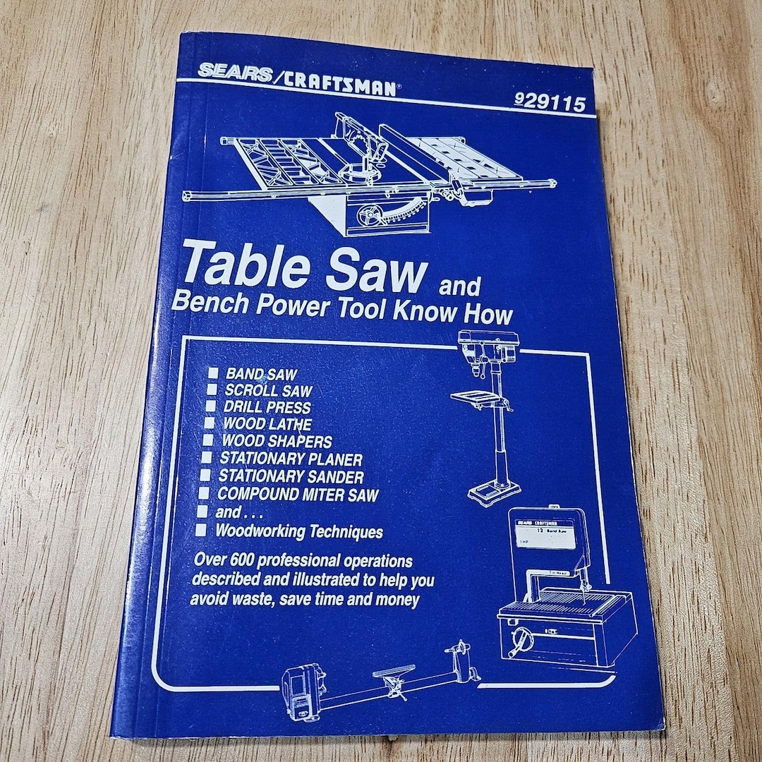 1983 Sears Roebuck Power Tool Know How Table Saw Vintage Instruction ...