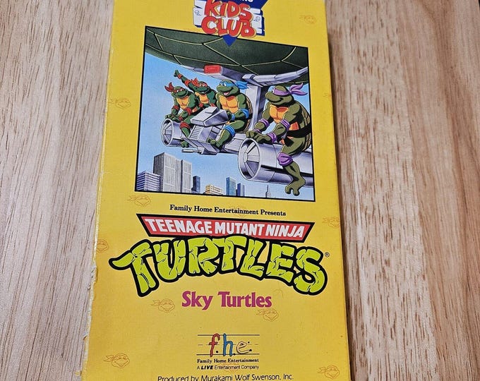 Teenage Mutant Ninja Turtles Sky Turtles VHS 1990 Burger King Kids Club ...