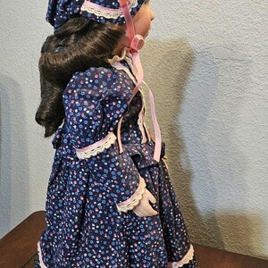Marian Yu 16" Blue Dress Bonnet Porcelain Doll Girl Collectible With ...