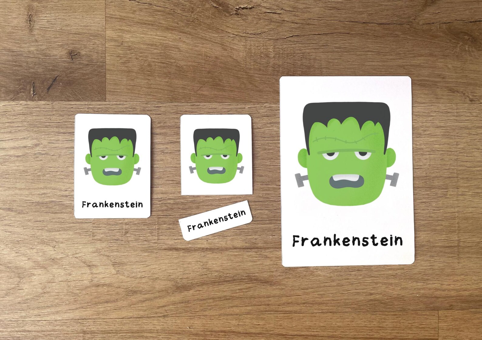24 Halloween Flashcards, Montessori Printable Halloween Learning Cards ...
