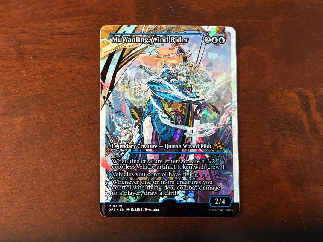 Fracture Foil Proxy Card - Mu Yanling, Wind Rider - Gloss Finish - - Etsy