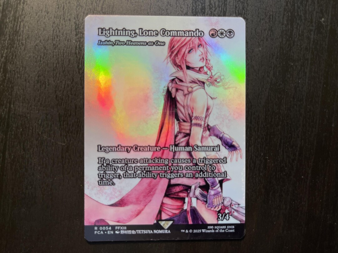 FF X MTG Holo Foil Proxy Card - Lightning, Lone Commando - Holo Foil ...