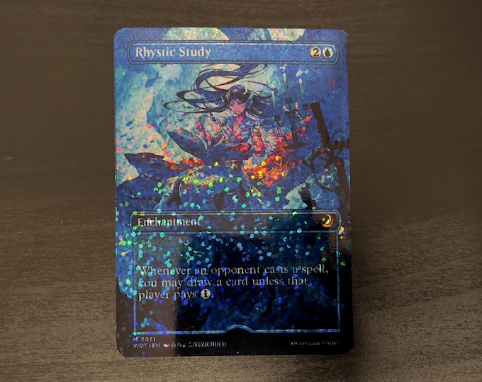 Confetti Foil Proxy Card- Rhystic Study - Gloss Finish- Very Sparkly - Etsy