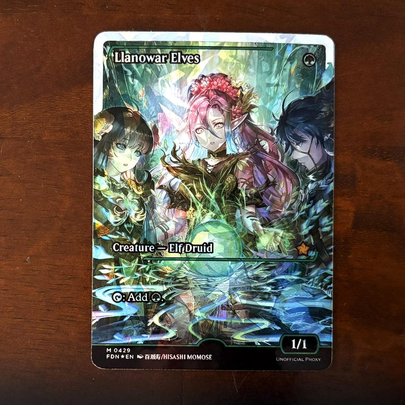 Mtg Proxy Llanowar - Etsy