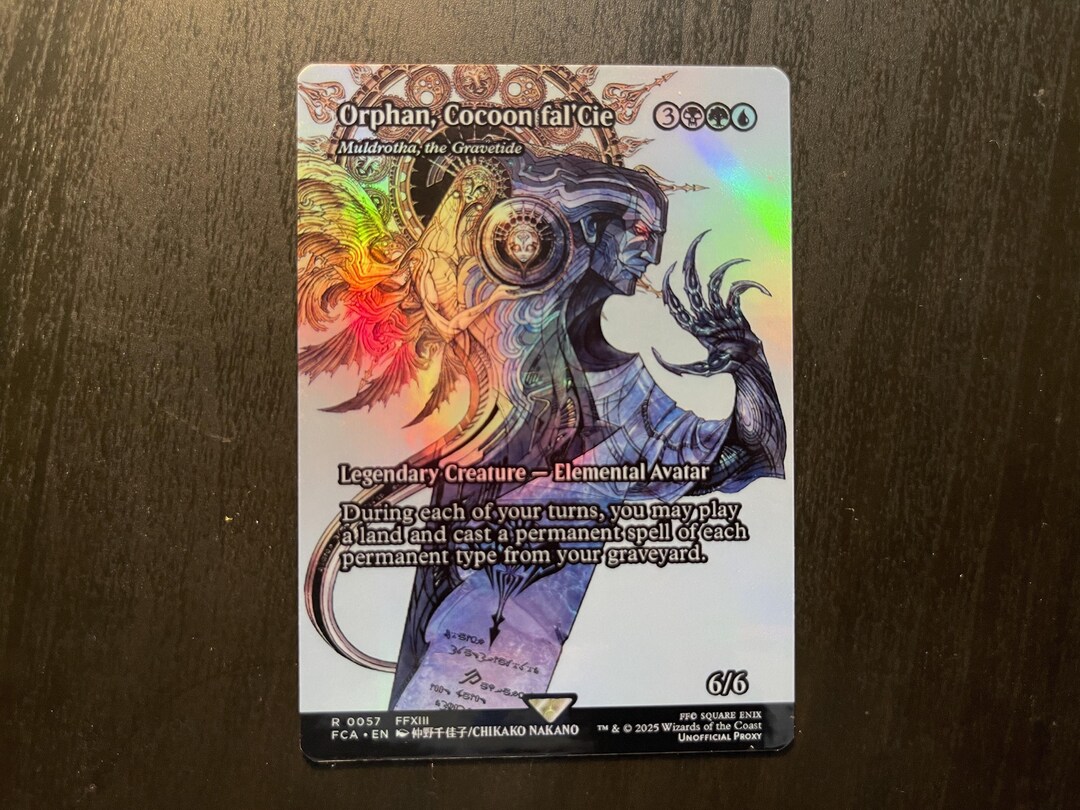 FF X MTG Holo Foil Proxy Card - Orphan, Cocoon Fal'cie - Holo Foil ...