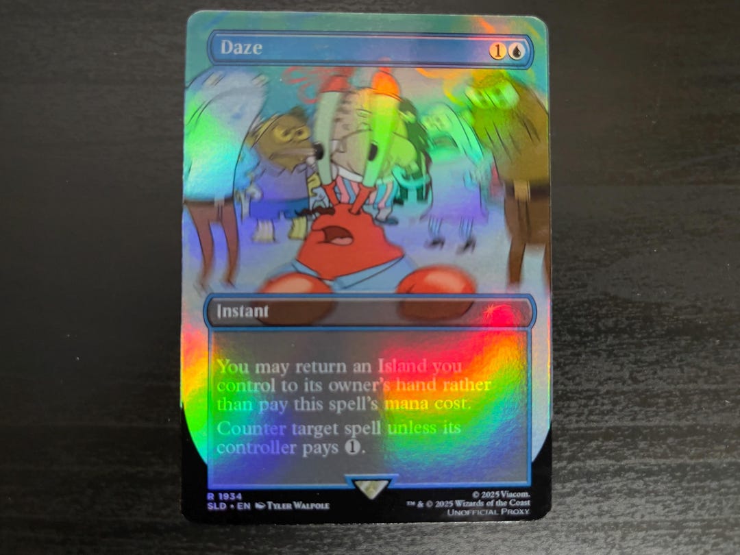 Holo Foil Proxy Card - Daze - Gloss Finish - SLD - Etsy