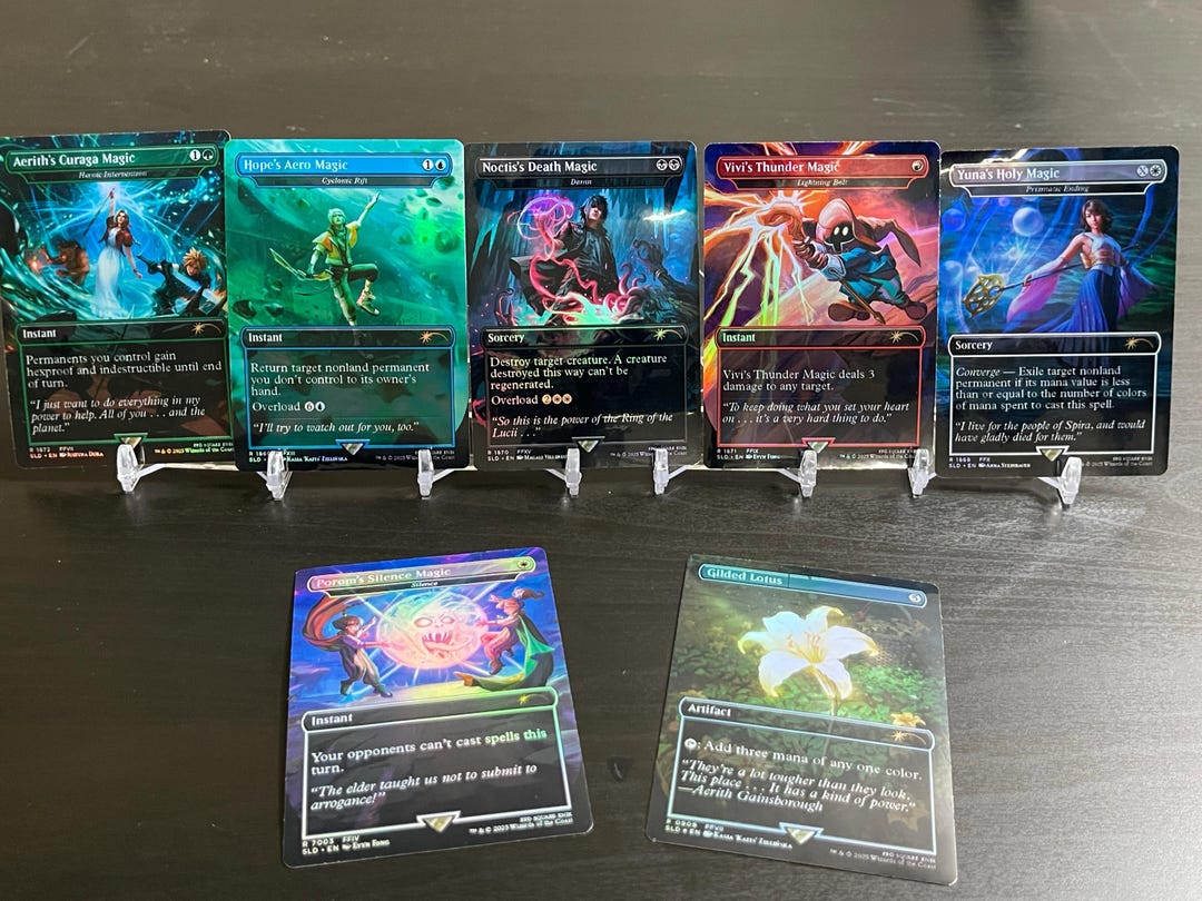 FF X MTG SLD Grimoire- All 6 Cards + 1 Bonus Card - Standard Holo ...