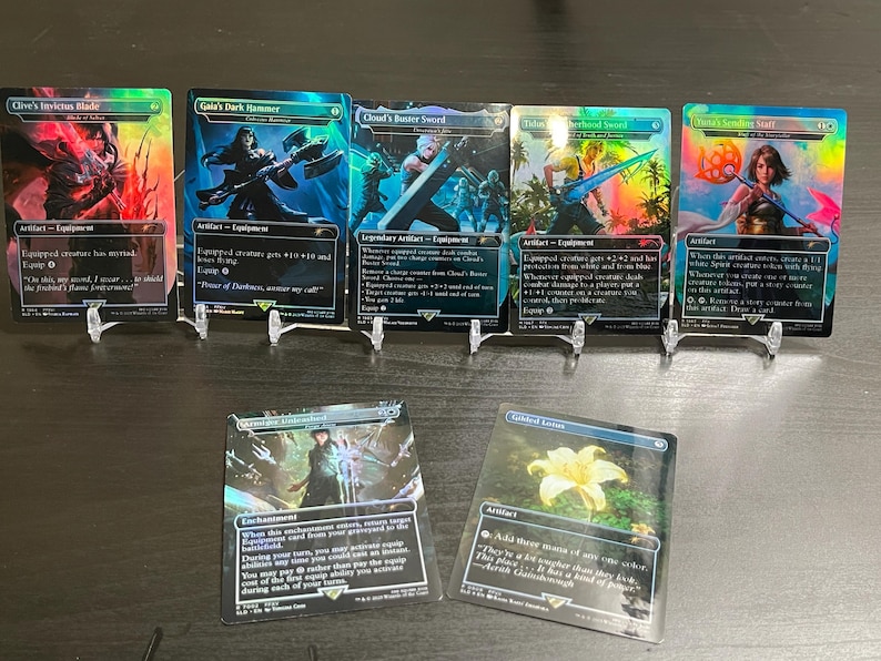FF X MTG SLD Weapons- All 6 Cards + 1 Bonus Card - Standard Holo ...
