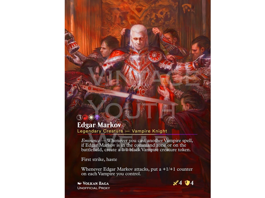 Metal Proxy Card- Edgar Markov (2)- Borderless Minimalist - Etsy