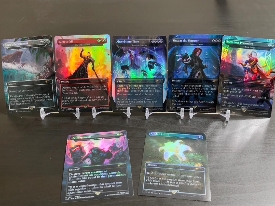 FF X MTG SLD Game Over- All 6 Cards + 1 Bonus Card - Standard Holo ...