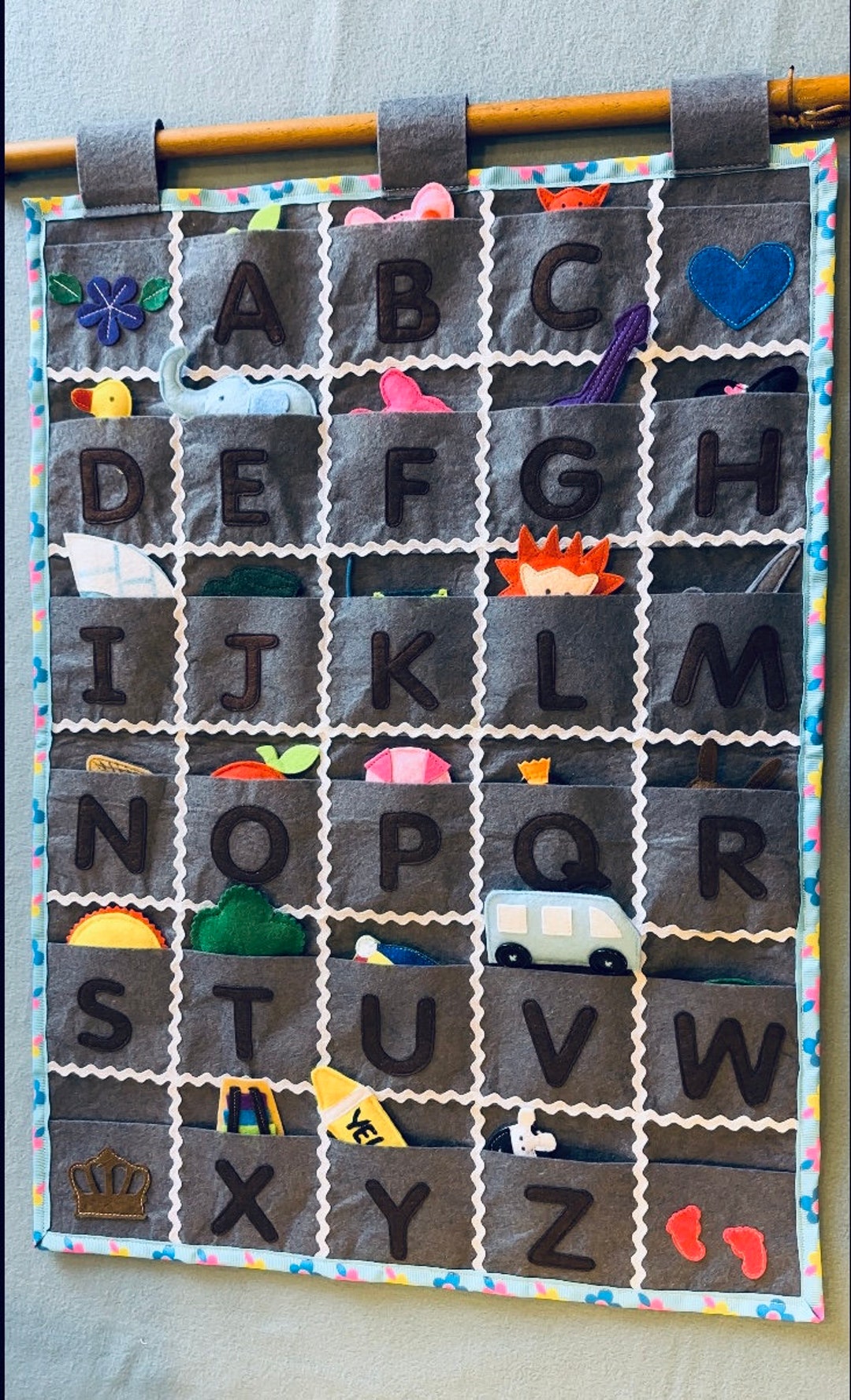 Toddler Gift Alphabet Letter Wall Chart Present Wall Chart Interactive ...