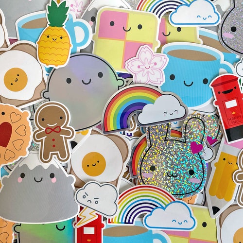 Kawaii Stickers A6 Vinyl Sticker Sheets Cute Stickers - Etsy