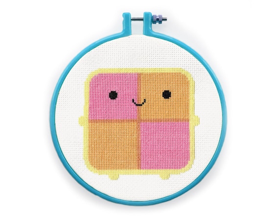 Kawaii Battenberg Cake Cross Stitch Pattern PDF CHART | Etsy