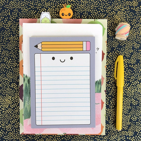 Happy Stationery Kawaii Notepad for Lists - Etsy
