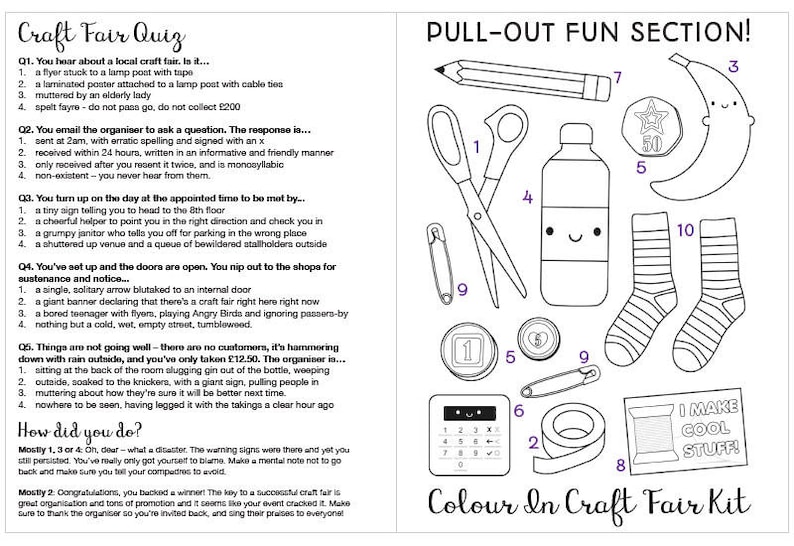 Craft Fair Tips & Horror Stories Zine Digital PDF | Etsy