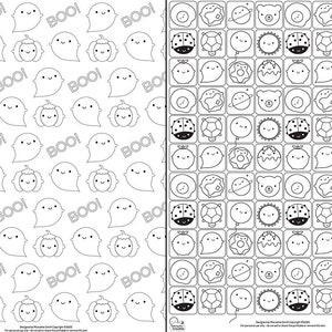 Kawaii Patterns Colouring Pages - Digital PDF - Etsy