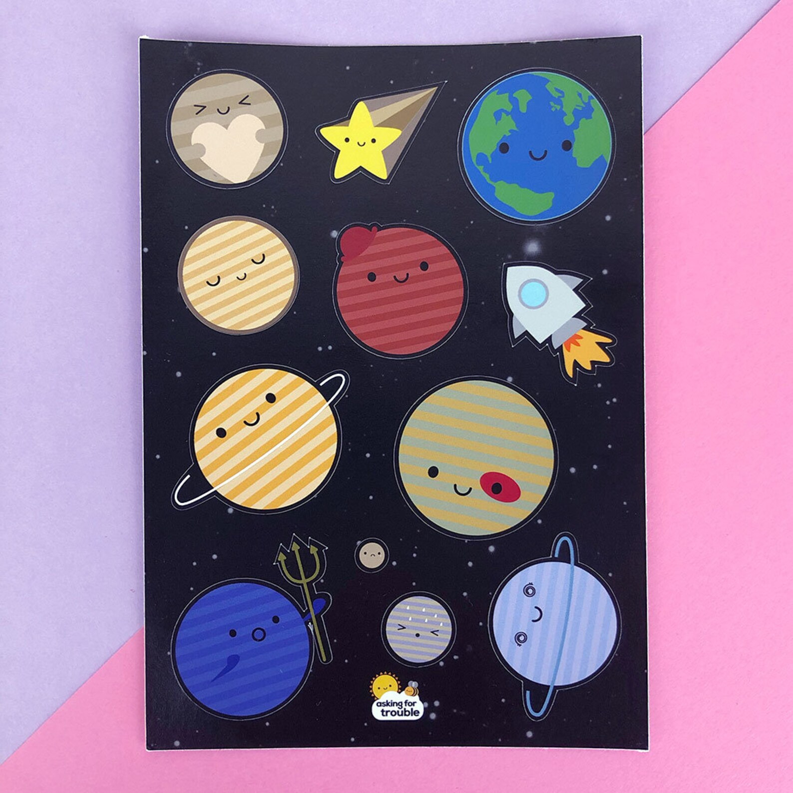 Kawaii Solar System Space Stickers - Etsy