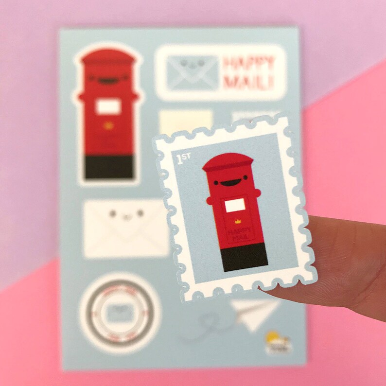 Kawaii Happy Mail Stickers - Etsy