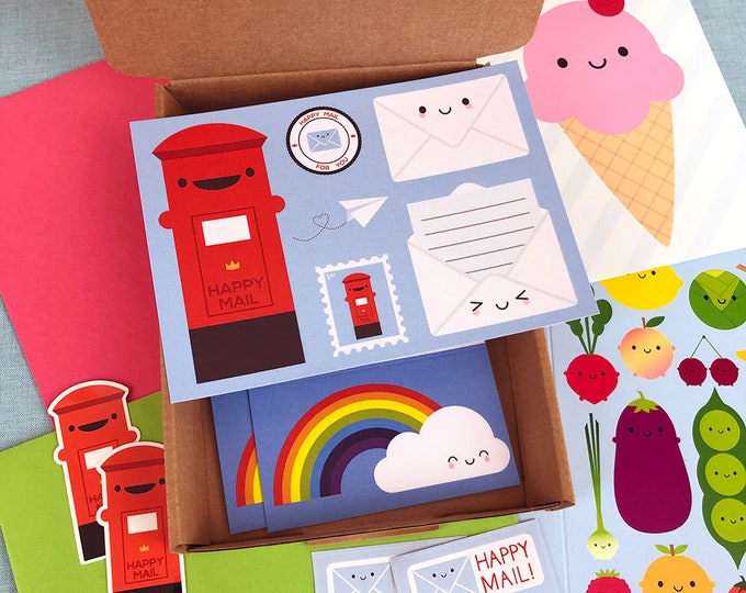 Happy Mail Kawaii Stationery Bundle - Etsy