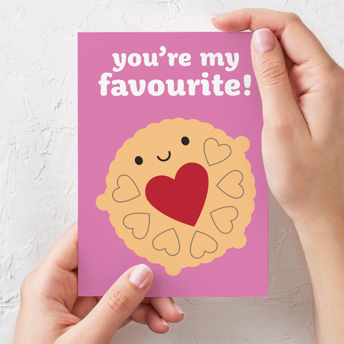 Jammie Dodger Kawaii Valentine's Day Card - Etsy