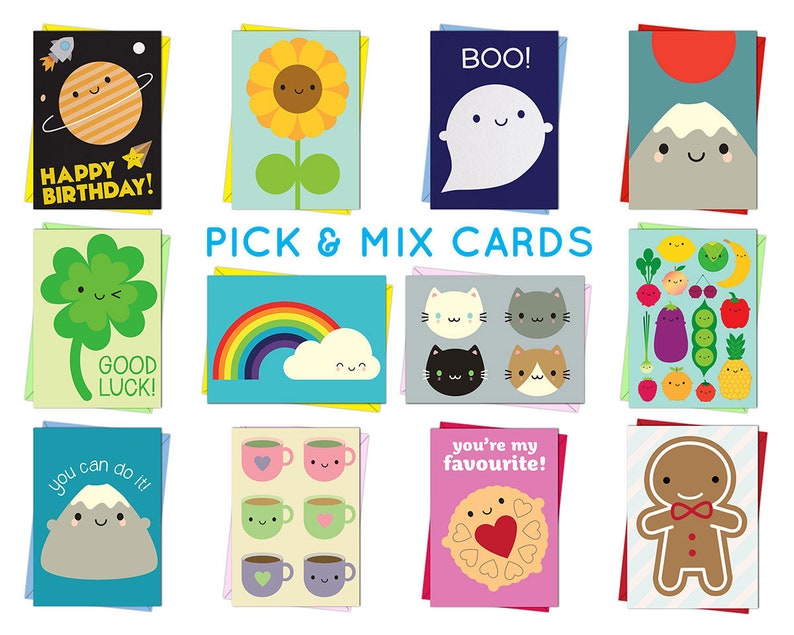 Boo! Happy Ghost Kawaii Halloween Card - Etsy