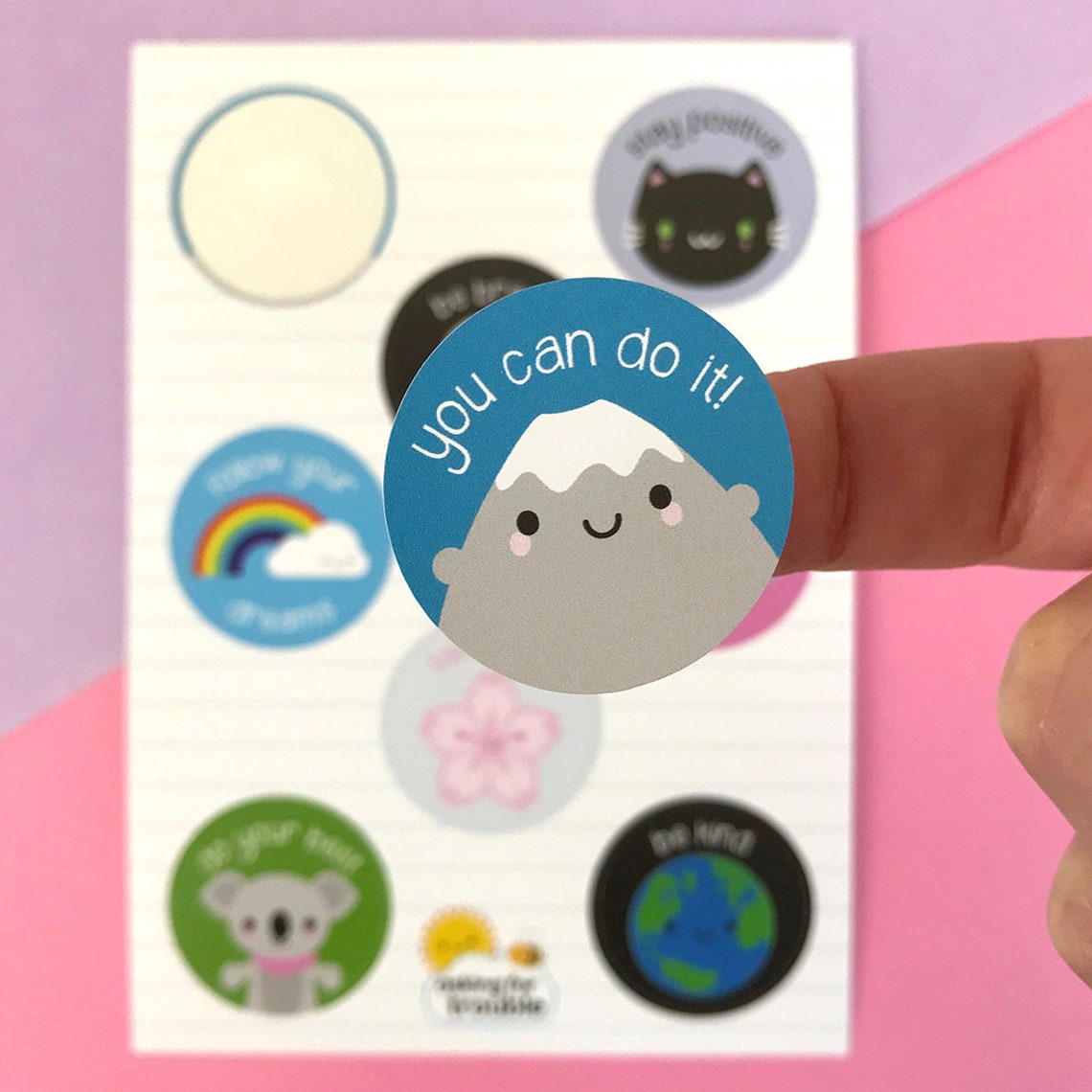 Kawaii Motivation & Self Care Stickers | Etsy