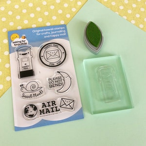 Happy Mail Kawaii Clear Stamps Set - Etsy
