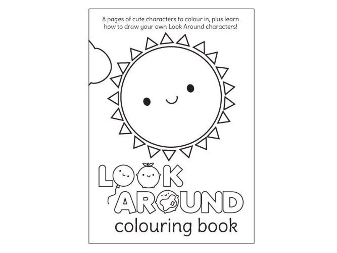Look Around Printable Kawaii Colouring Book - Etsy