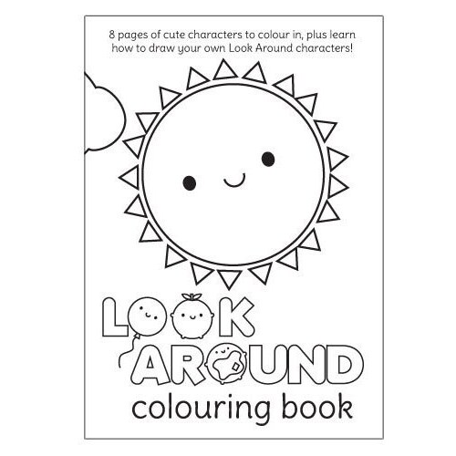 Look Around Printable Kawaii Colouring Book - Etsy