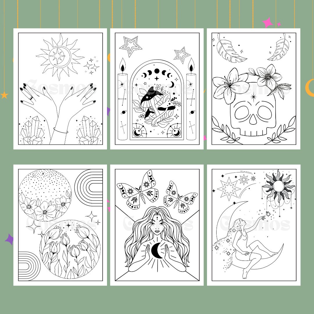 Cosmos Coloring Book for Adults, Instant Download, Astronomy Coloring ...