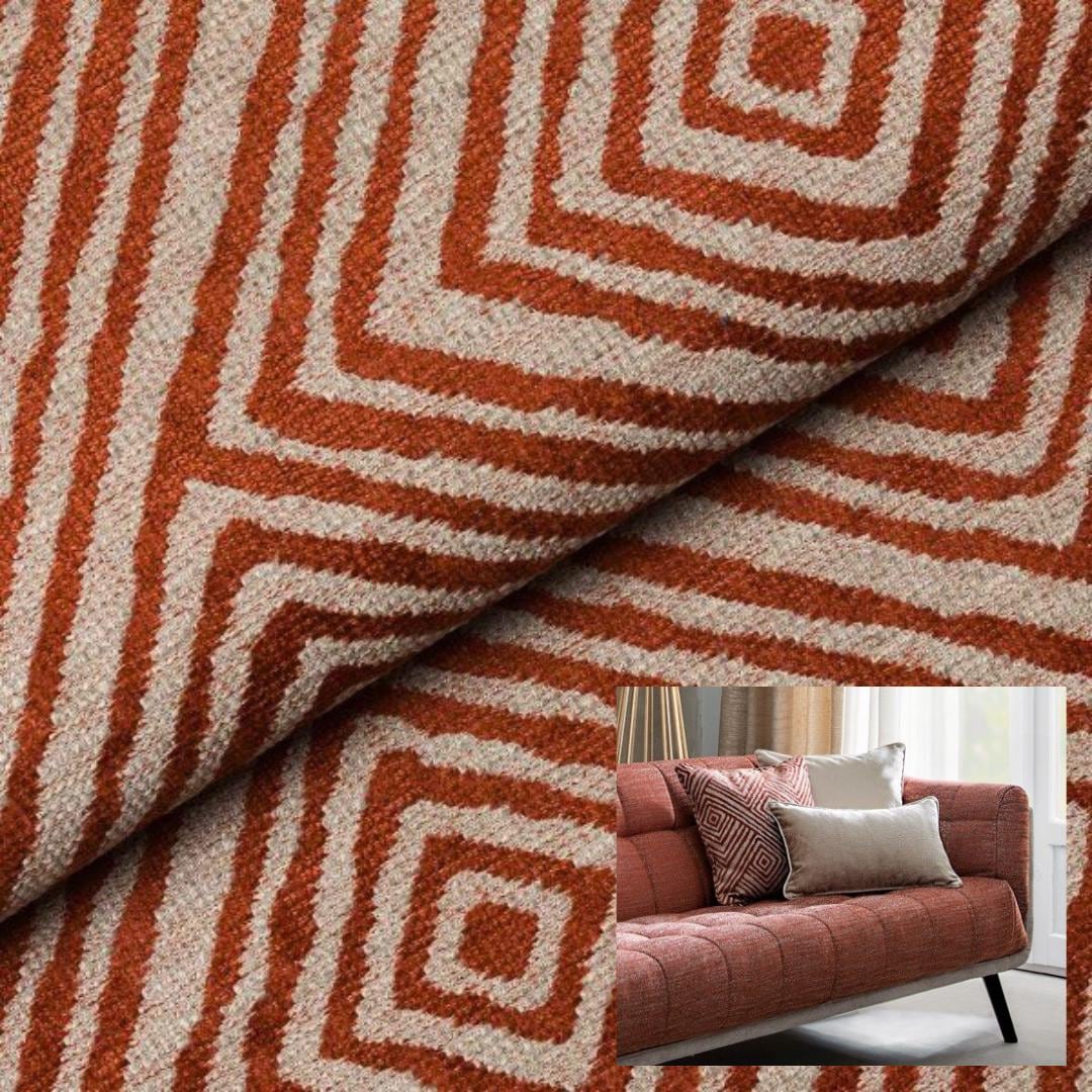 Decoratieve stof meubelstof geometrisch patroon stof voor kussens ...