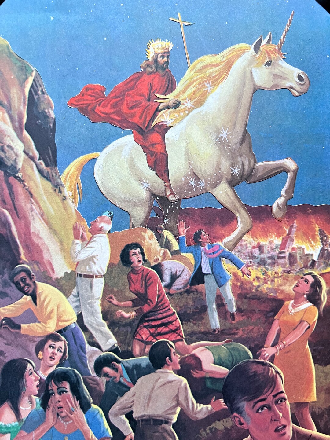 Sparkleocalypse, an Original Hand Cut Art Collage Featuring a Jesus ...