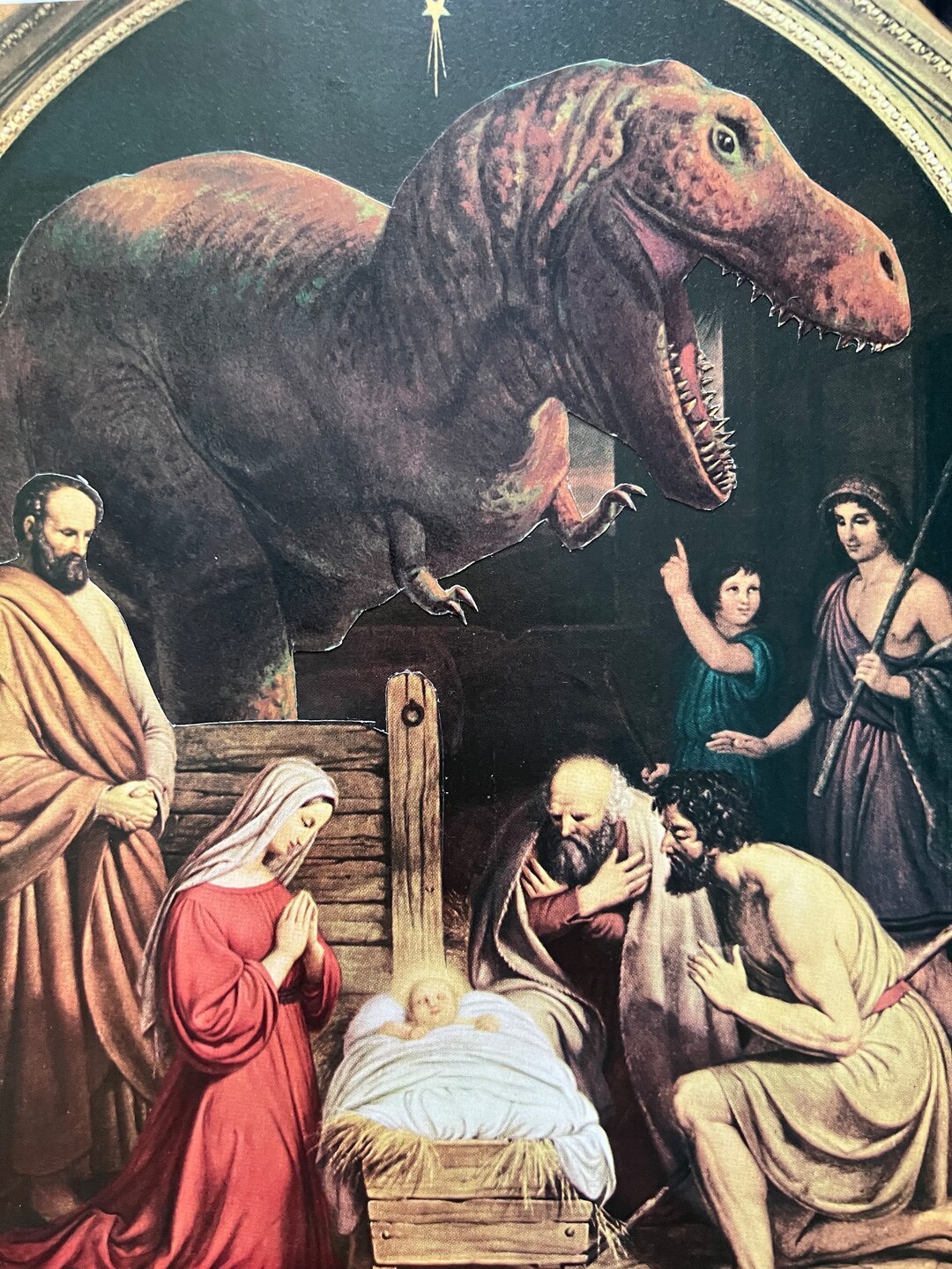 The Birth of Christ, an Original Hand Cut Art Collage Featuring the ...