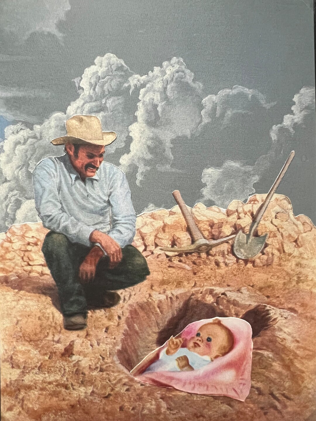 Dirt Nap for Baby, an Original Hand Cut Art Collage Featuring a ...