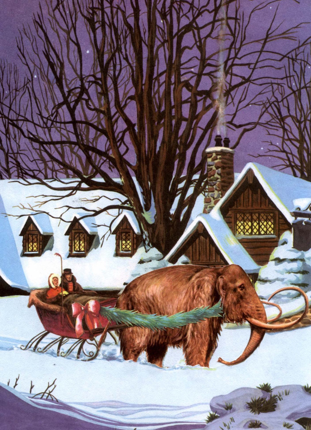 Mammoth Sleigh Ride seasonal Box Set of Mammoth Christmas Cards From ...