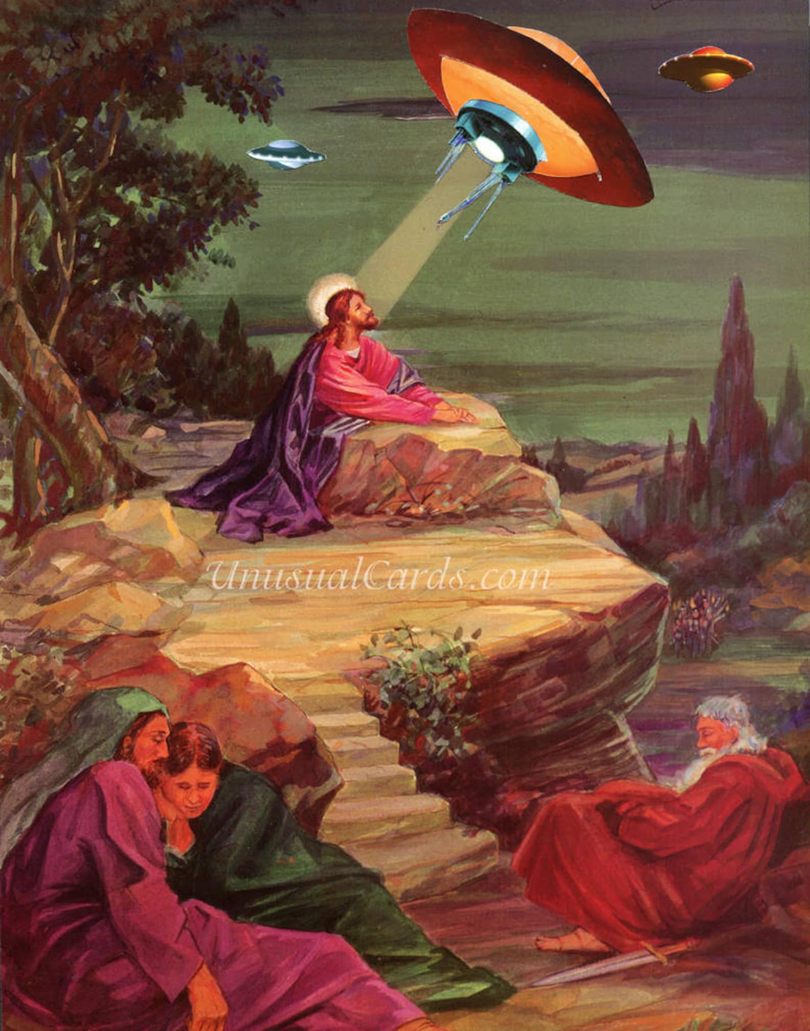 Dad is That You Jesus and Ancient Aliens in a UFO What - Etsy