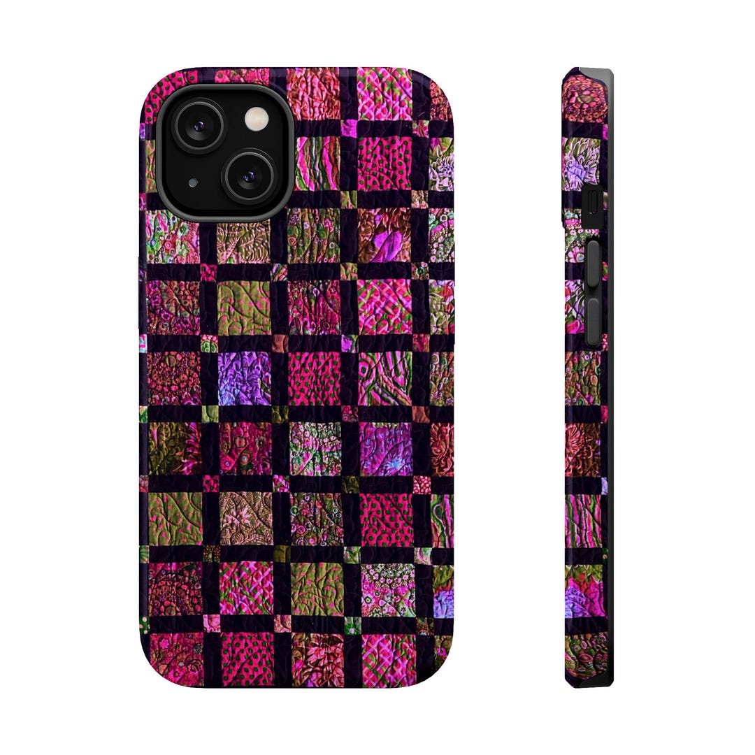 Quilted Magenta Grid Tough Cases - Etsy