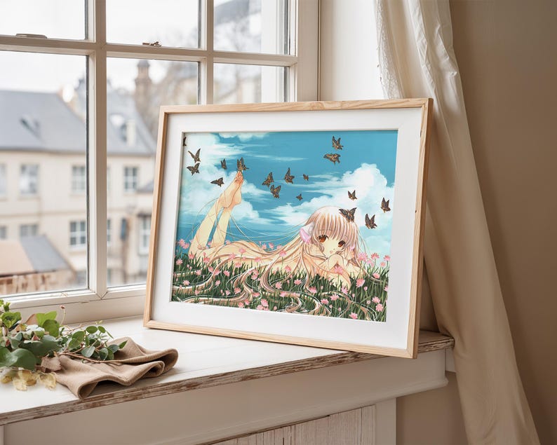 Chobits Anime Art Print | Chi in Grassy Field, Manga Wall Decor - Etsy