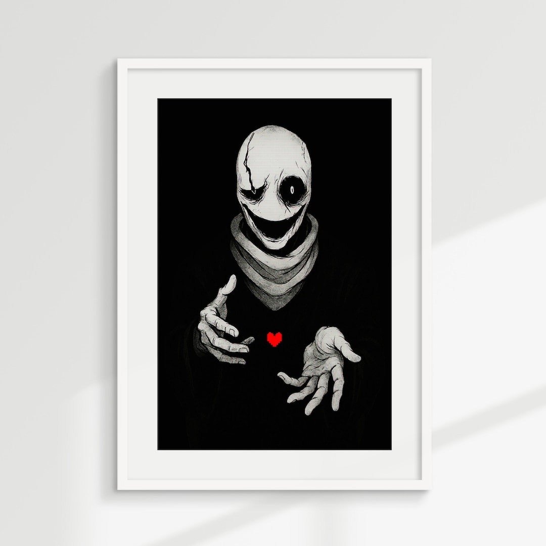 W.D. Gaster Poster | Undertale & Deltarune Dark Art Print | Creepy ...