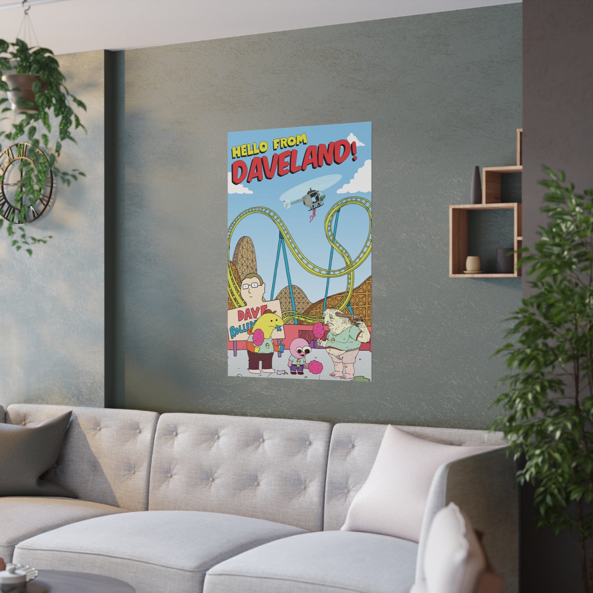 Smiling Friends "daveland" Poster | Adult Swim Cartoon Art - Etsy
