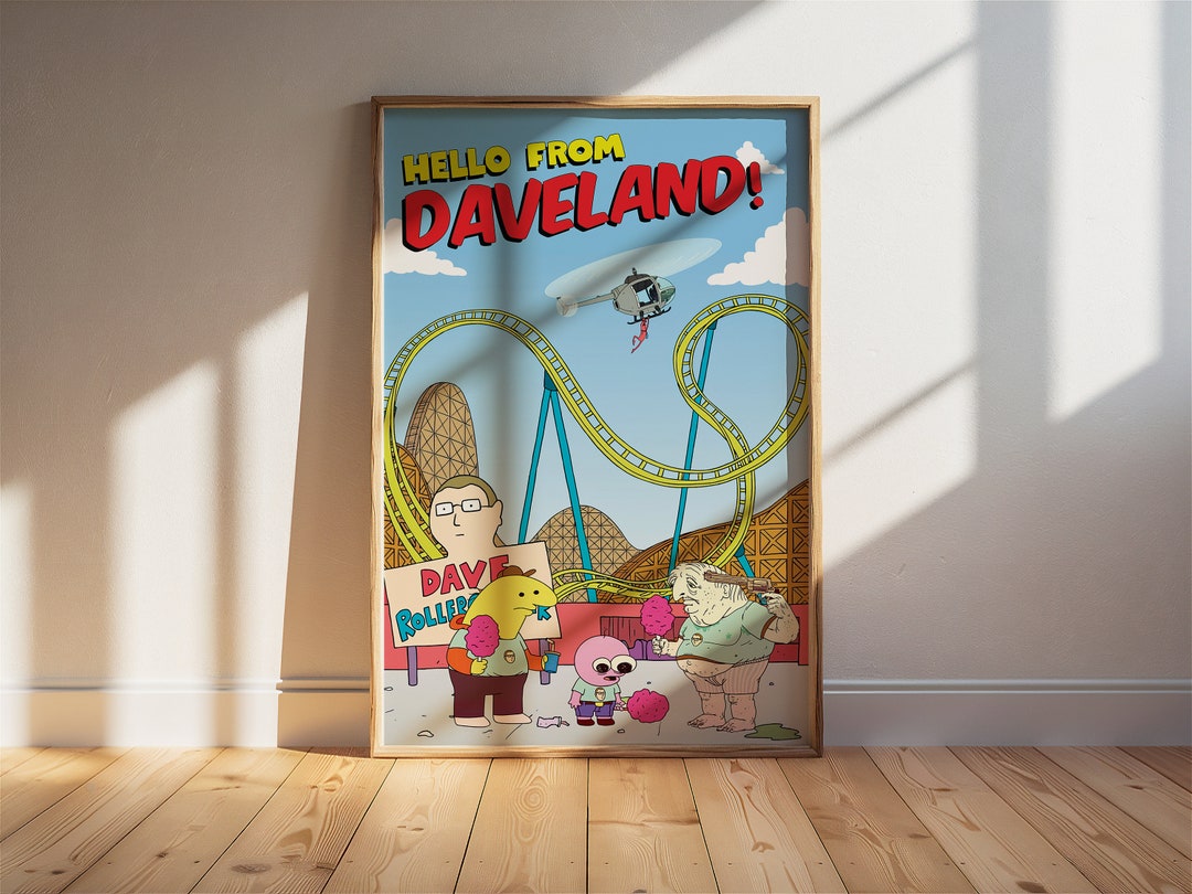 Smiling Friends "daveland" Poster | 24x36 Wall Art | Cult Cartoon Decor ...