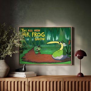 Mr. Frog Show Poster | Smiling Friends Cartoon Wall Art | Funny Decor ...