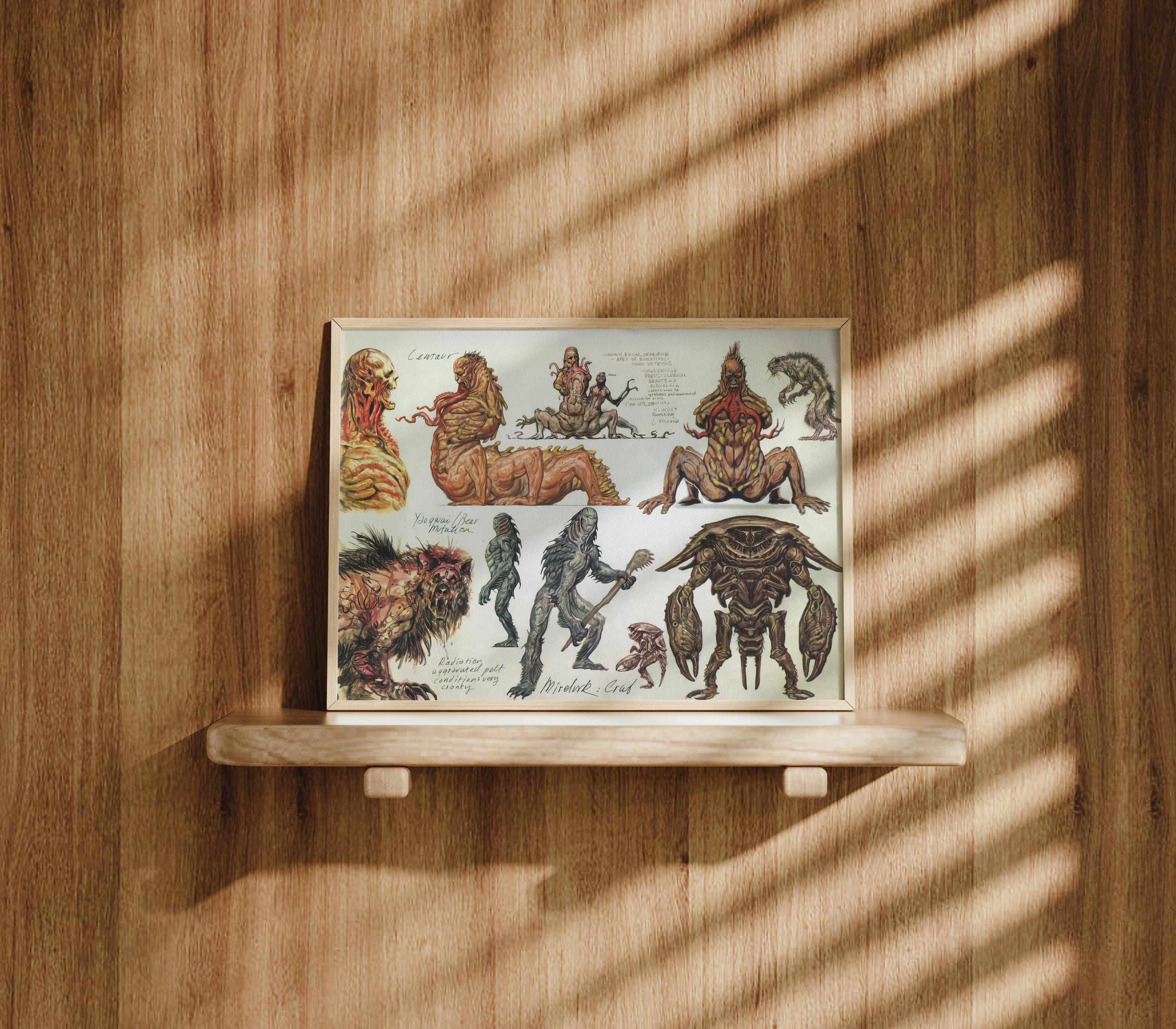 Fallout Monsters Poster | Vintage-inspired Gaming Art Print | Unique ...