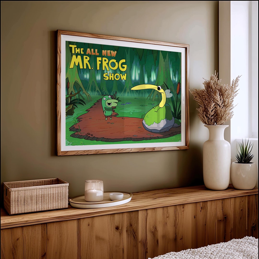 Mr. Frog Show Poster | Smiling Friends Cartoon Wall Art | Funny Decor ...