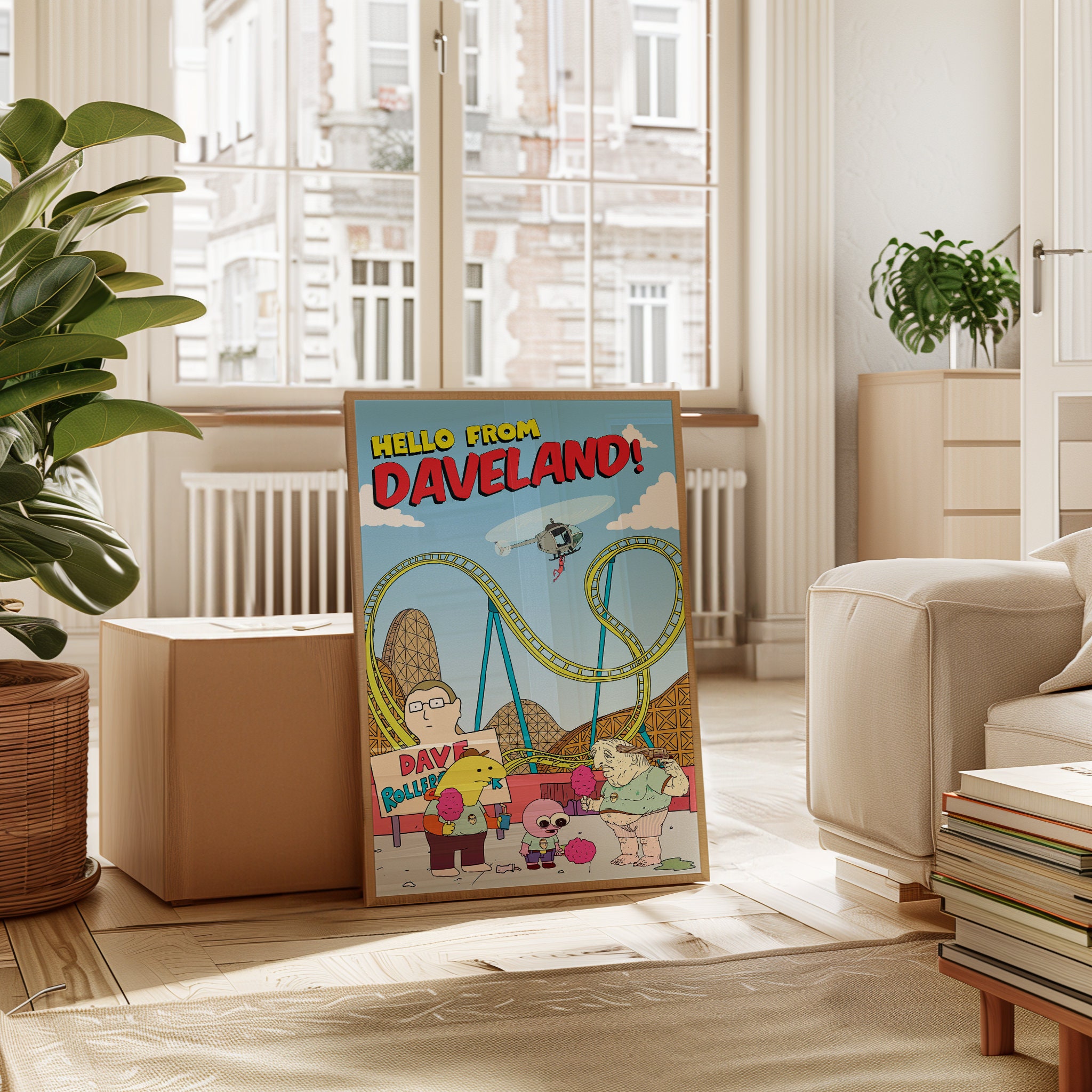 Smiling Friends "daveland" Poster | Adult Swim Cartoon Art - Etsy
