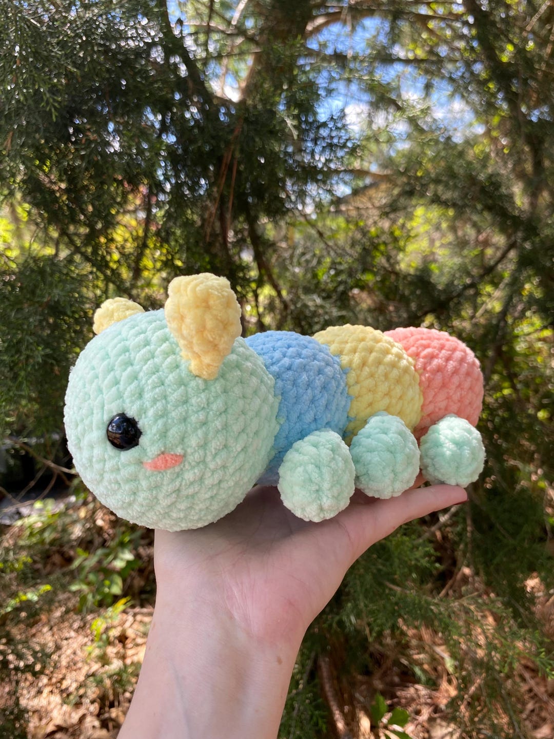 Caterpillar Plushie | Cute Bug Plush | Handmade Crochet Plushies ...